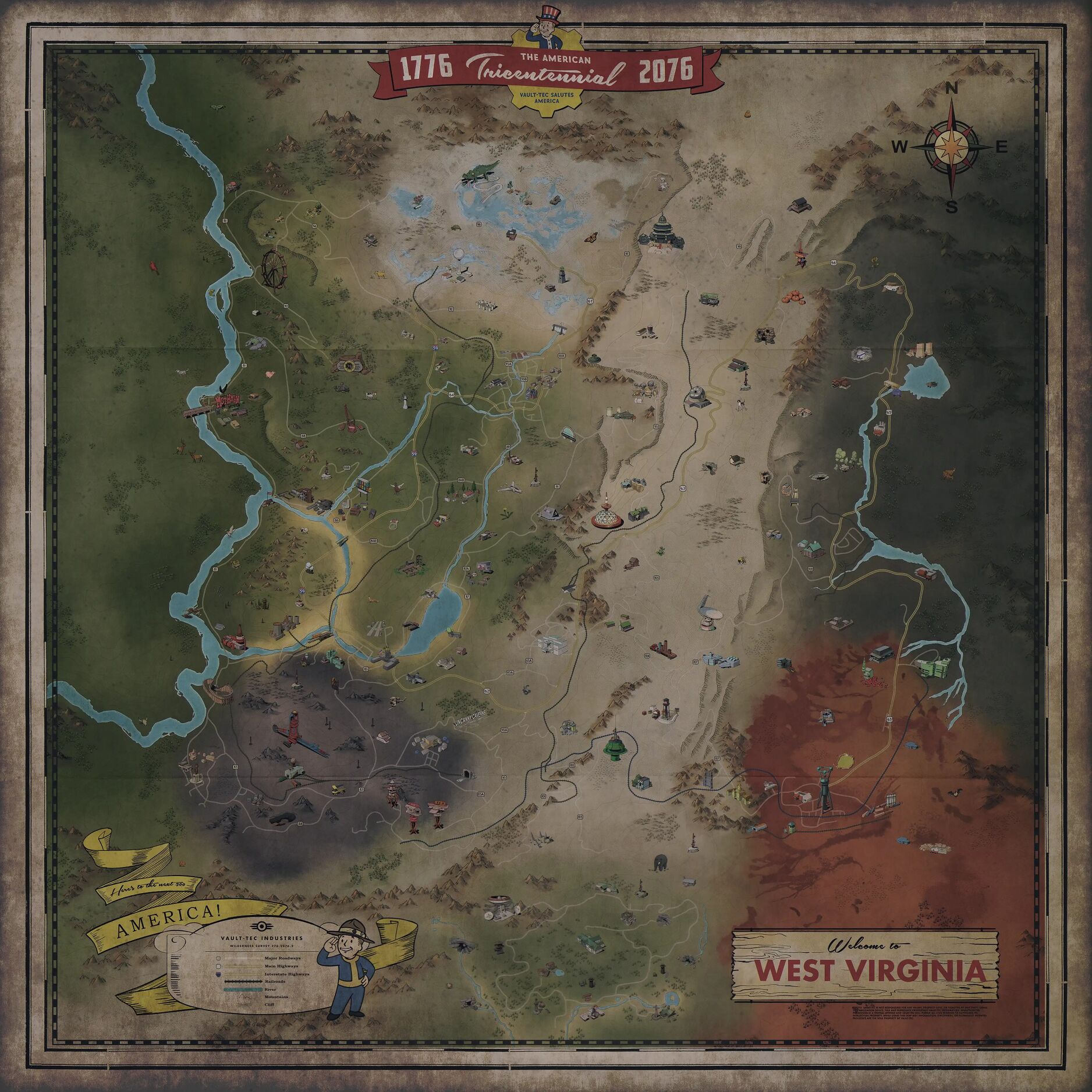 Carte de Fallout 76 — Les Archives de Vault-Tec